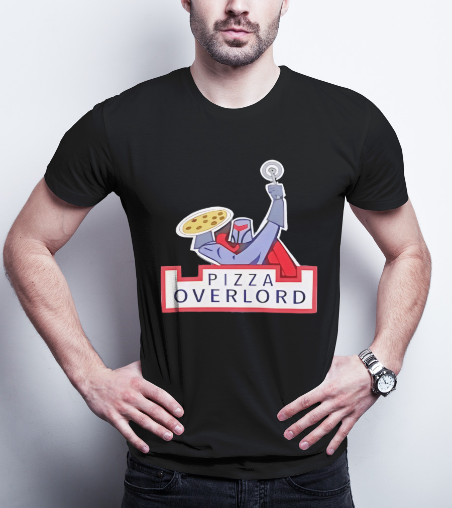 Pizza Overlord Knight With Pizza Slice And Cutter T-Shirt