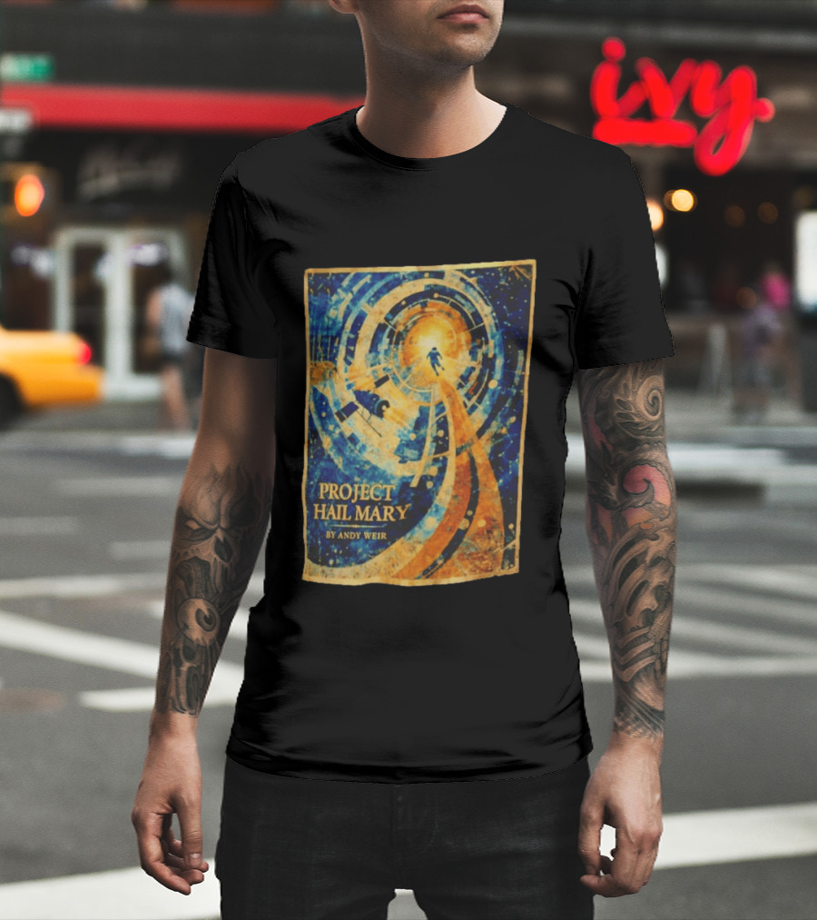 Project Hail Mary By Andy Weir Space Adventure T-Shirt