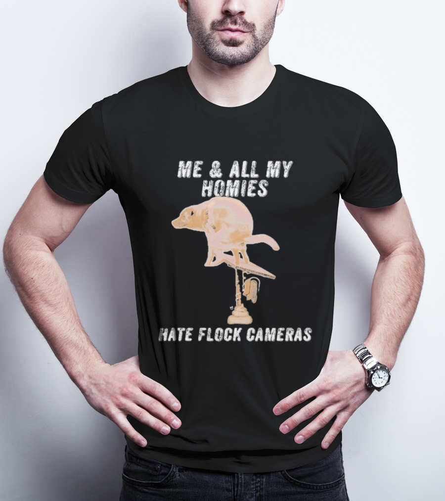 Me And All My Homies Hate Flock Cameras T-Shirt