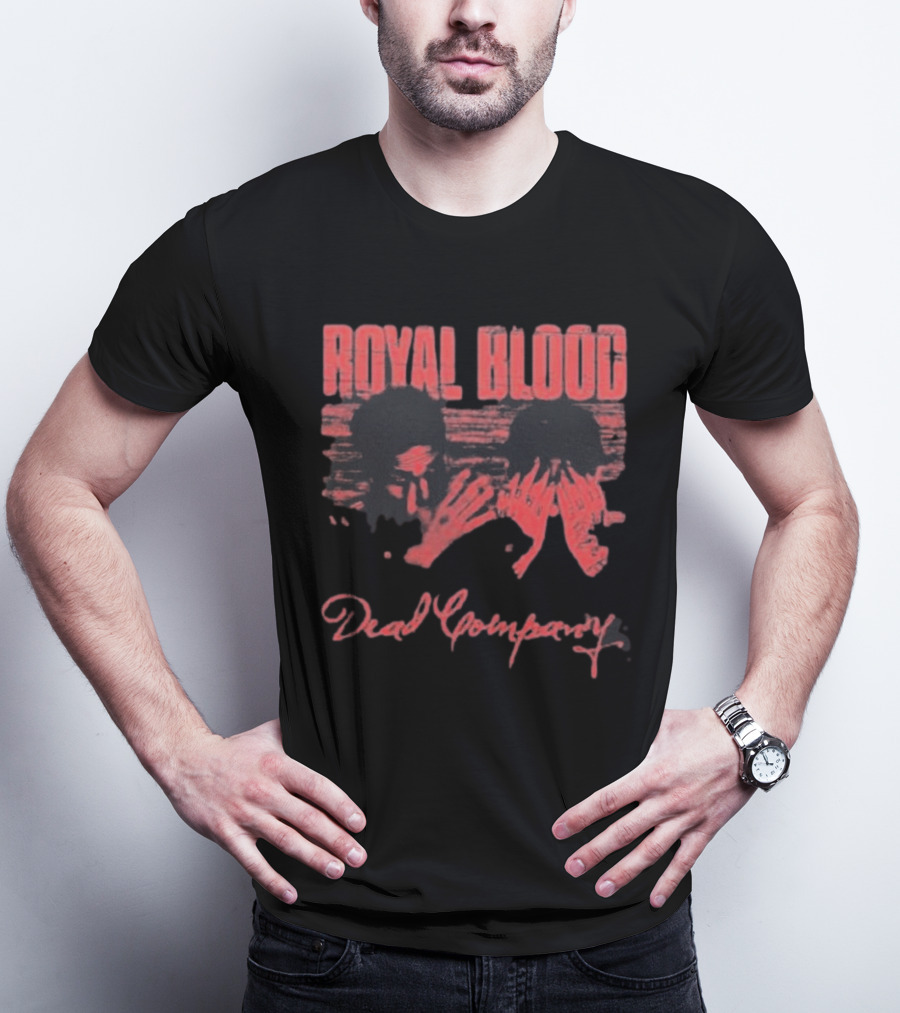 Royal Blood Dead Company Faded Texture Abstract Face T-Shirt
