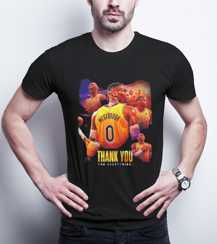 Russell Westbrook Los Angeles Lakers Thank You For Everything T-Shirt