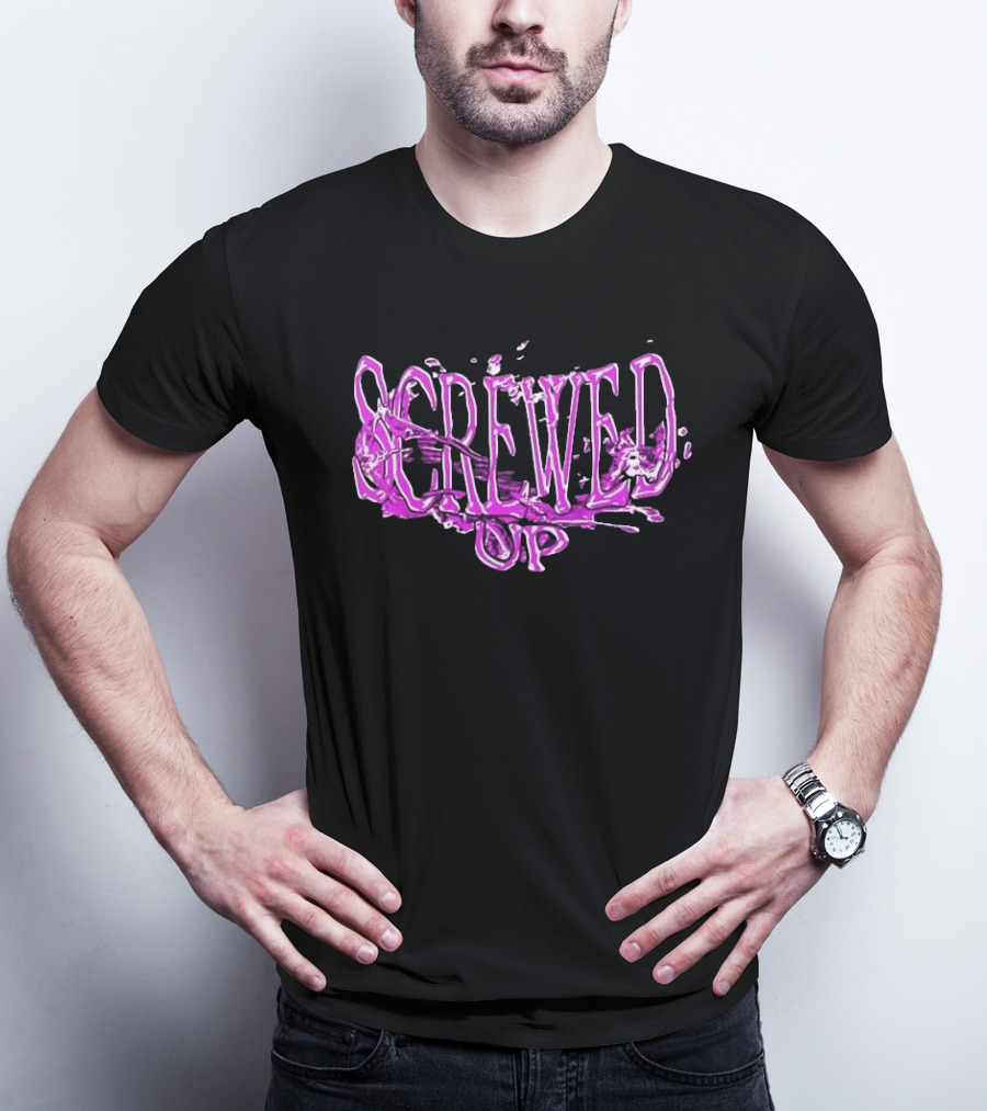 Screwed Up Purp Splash Effect T-Shirt