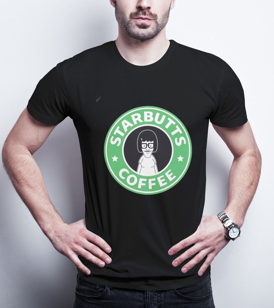 Starbutts Coffee Parody Tina Belcher Green Circular T-Shirt