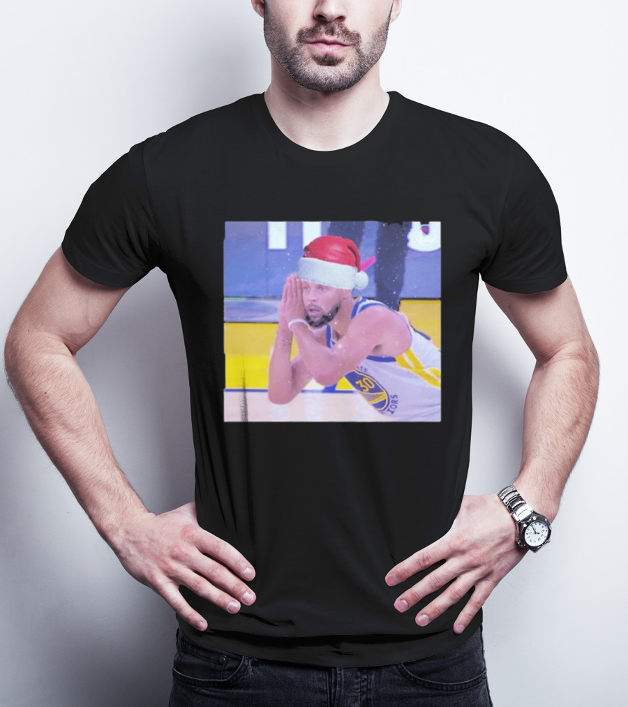 Steph Curry Night Night Xmas 2026 Santa Hat Basketball Fan Holiday T-Shirt