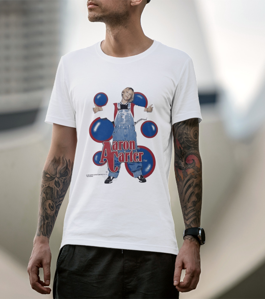 Aaron Carter 90s Overalls Style Pop Music Nostalgia T-Shirt