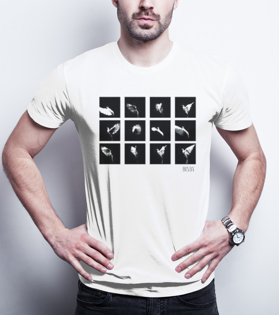 Bixby Doves Tour Music Album Cover Concept With Artistic Bird Motifs T-Shirt