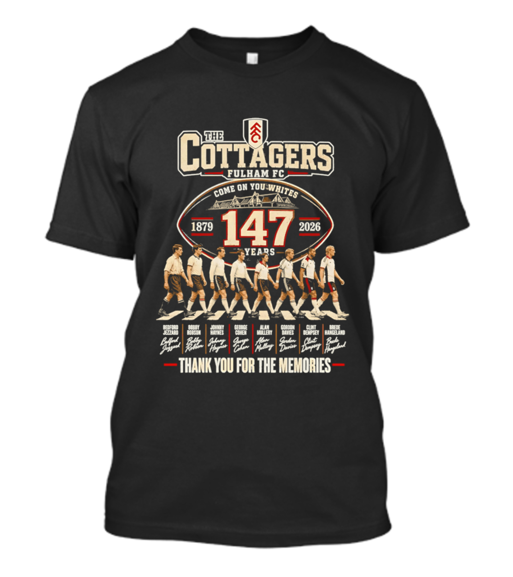 The Cottagers Fulham FC 147 Years 1879 2026 Thank You For The Memories T-Shirt
