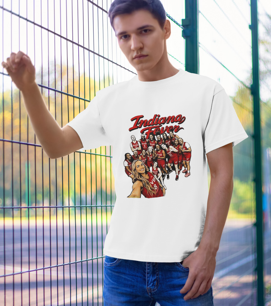 Indiana Fever Team Selfie Caitlin Clark Sophie Cunningham T-Shirt
