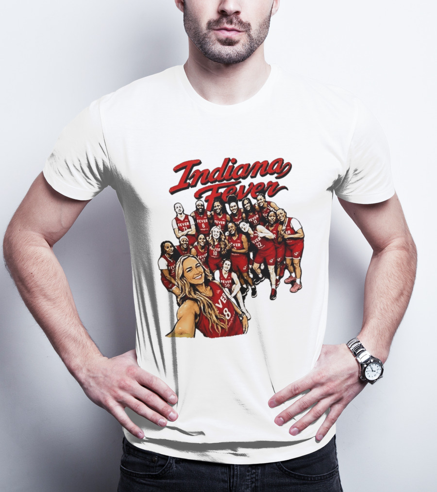 Indiana Fever Team Selfie Caitlin Clark Sophie Cunningham T-Shirt