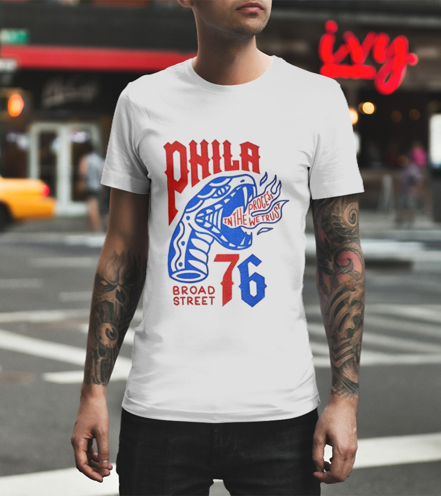 Phila 76 Broad Street In The Process We Trust Serpent T-Shirt