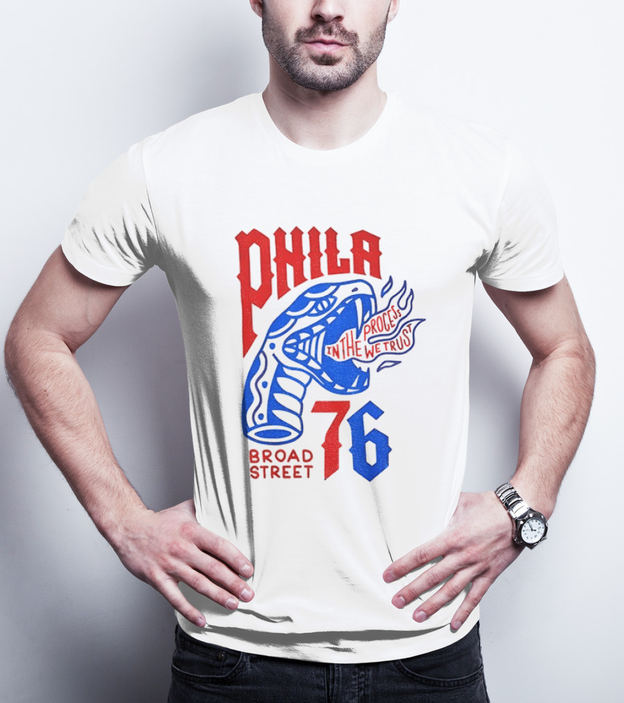 Phila 76 Broad Street In The Process We Trust Serpent T-Shirt