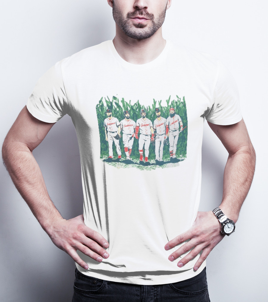 Cleveland Guardians Field Of Dreams Game 2026 Is This Heaven Baseball Players Walking In Cornfield T-Shirt
