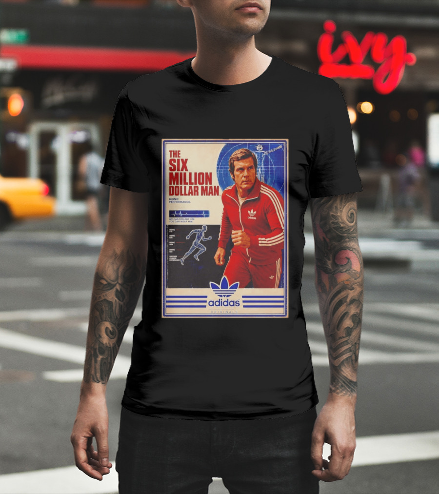The Six Million Dollar Man Adidas Bionic Performance Originals T-Shirt