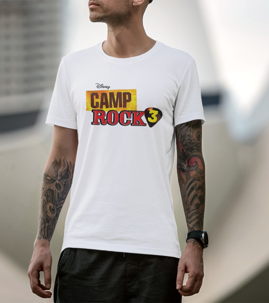 Disney Camp Rock 3 Logo And Guitar Pick T-Shirt