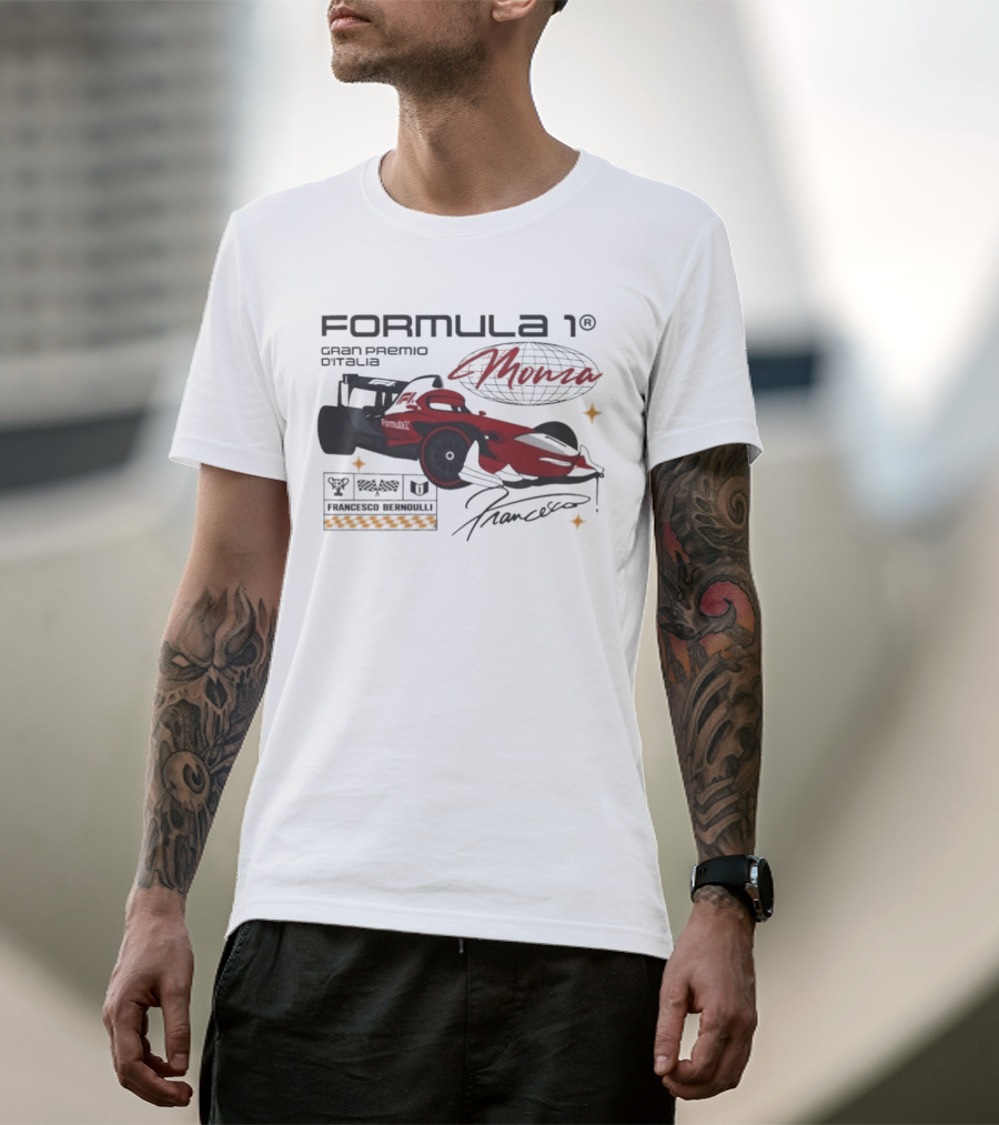 Formula 1 Gran Premio D'Italia Francesco Bernoulli Pixar Cars T-Shirt
