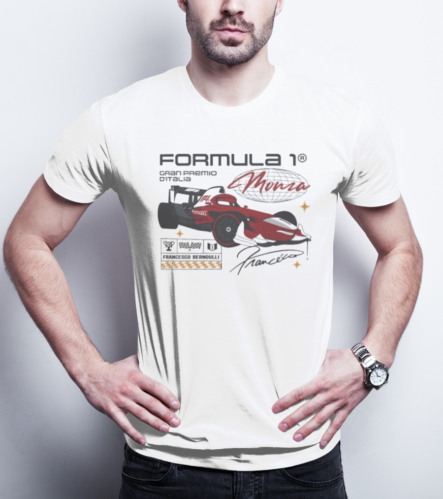 Formula 1 Gran Premio D'Italia Francesco Bernoulli Pixar Cars T-Shirt