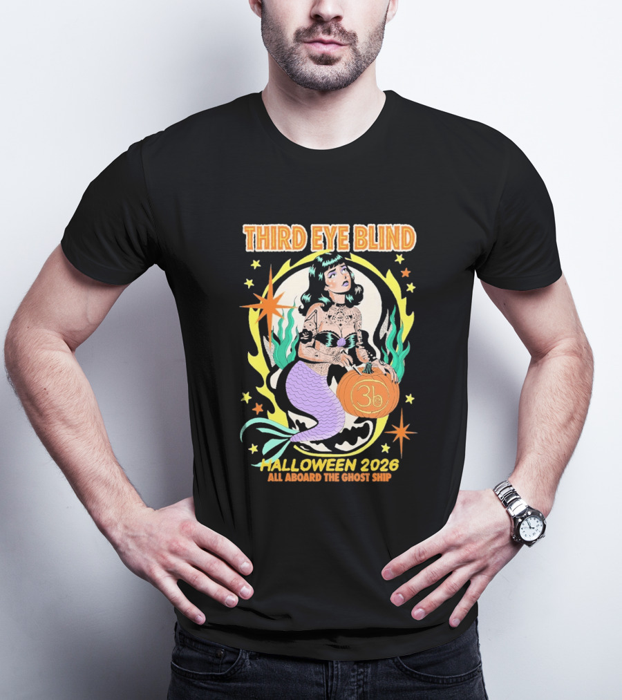 Third Eye Blind Halloween 2026 Mermaid All Aboard The Ghost Ship T-Shirt