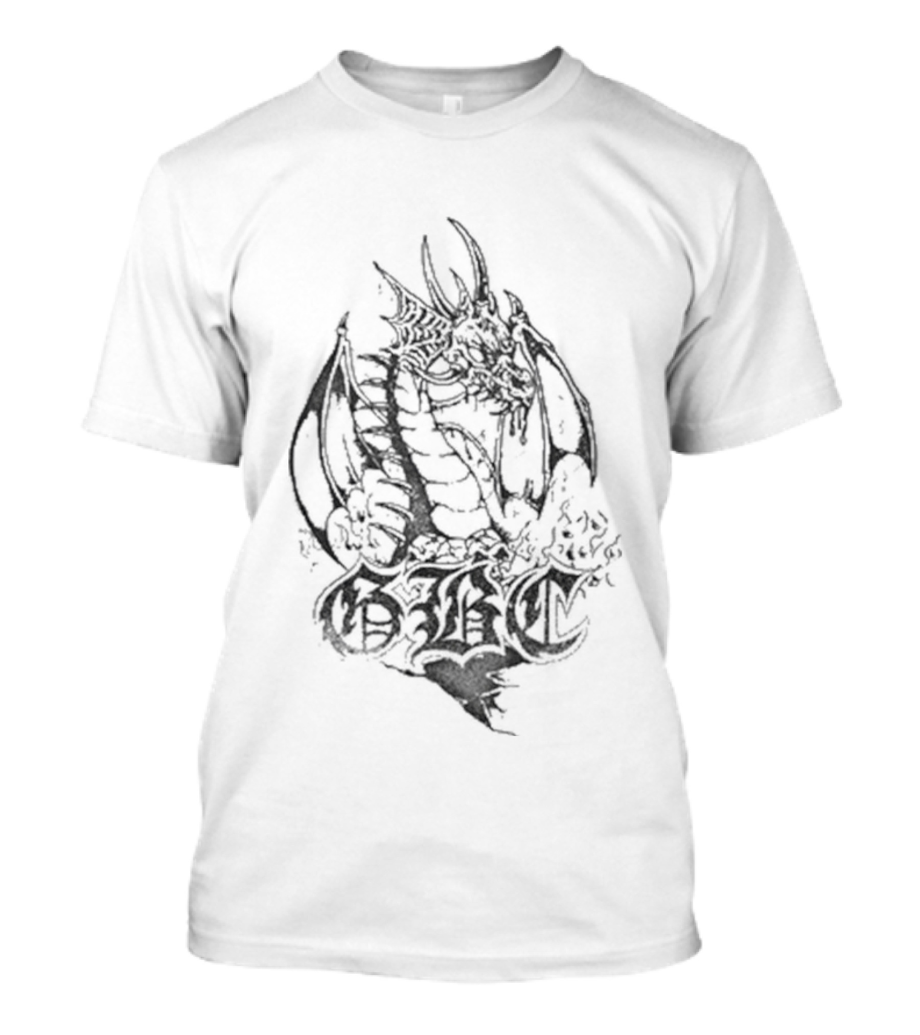 Goth Boi Clique Skull Dragon Artwork With Gothic Letters And Mythical Creature T-Shirt