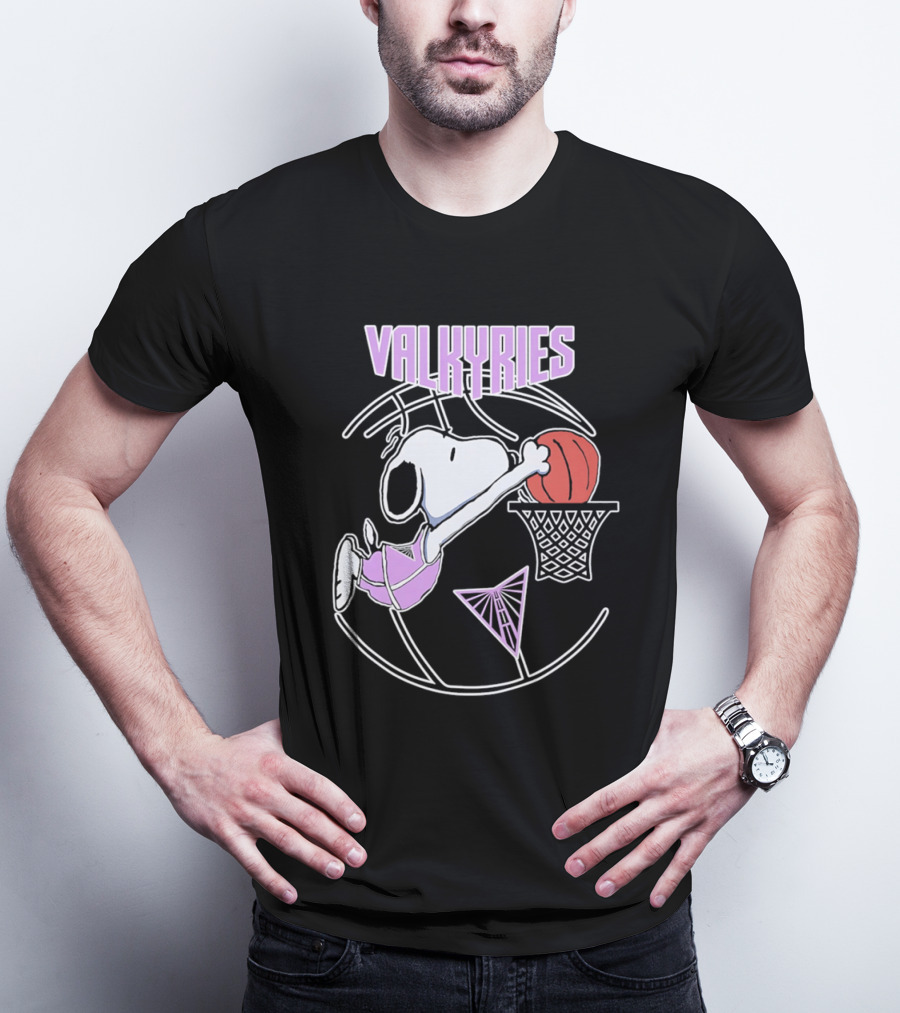 Valkyries Snoopy Basketball Slam Dunk T-Shirt