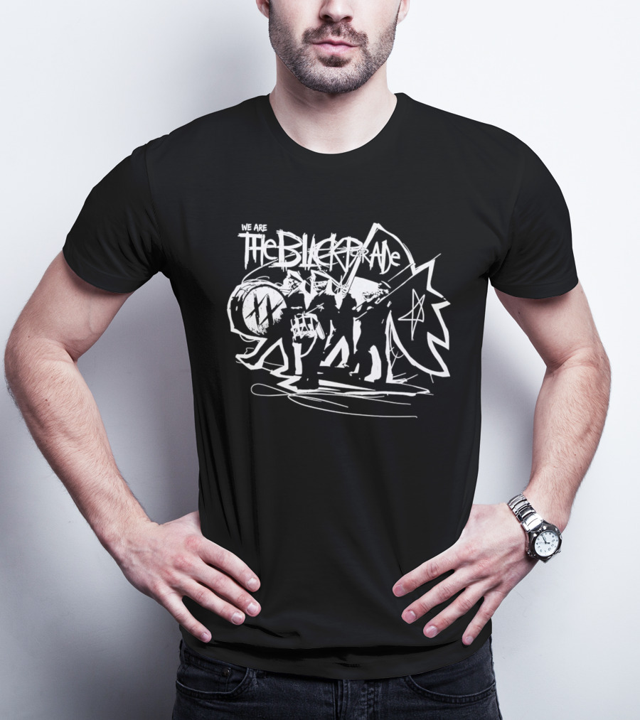 The Black Parade Skeleton Marching Band Drummer Flag Sketch T-Shirt