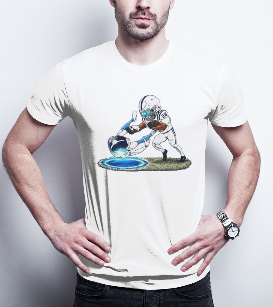 Jonathan Taylor Indianapolis Colts 28 Football Caricature T-Shirt