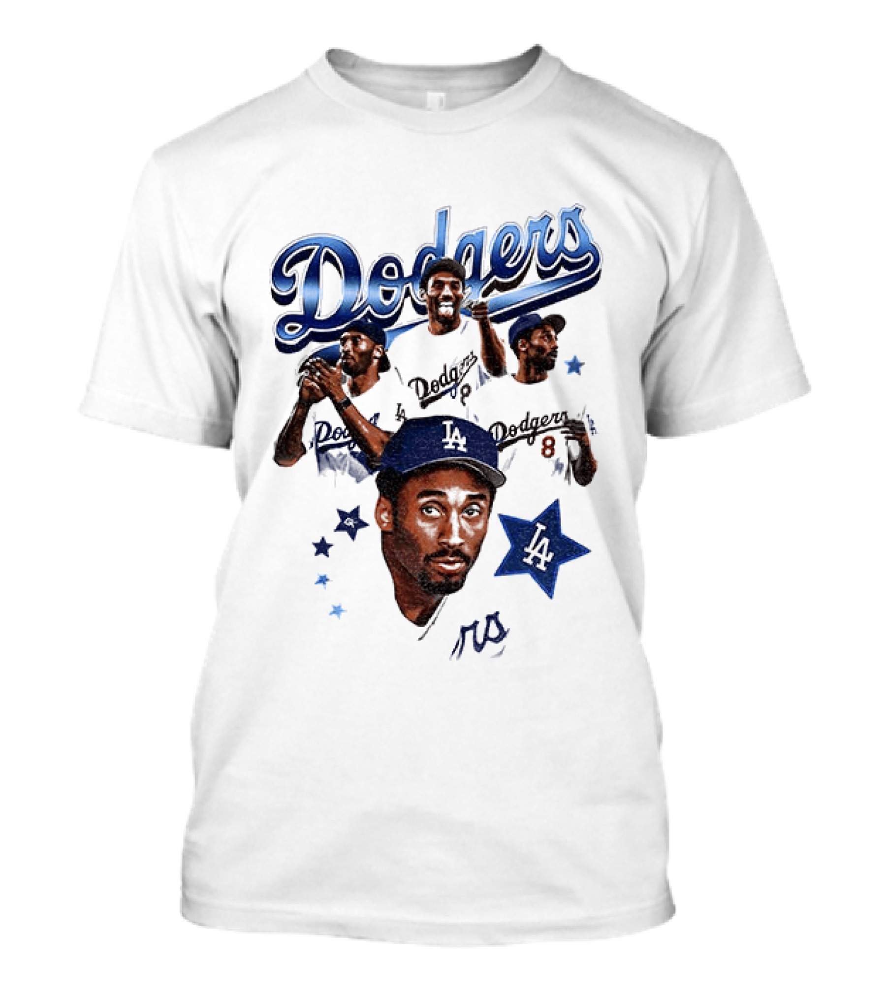 Los Angeles Dodgers Kobe Bryant Tribute Baseball Player Dodgers Jersey White T-Shirt