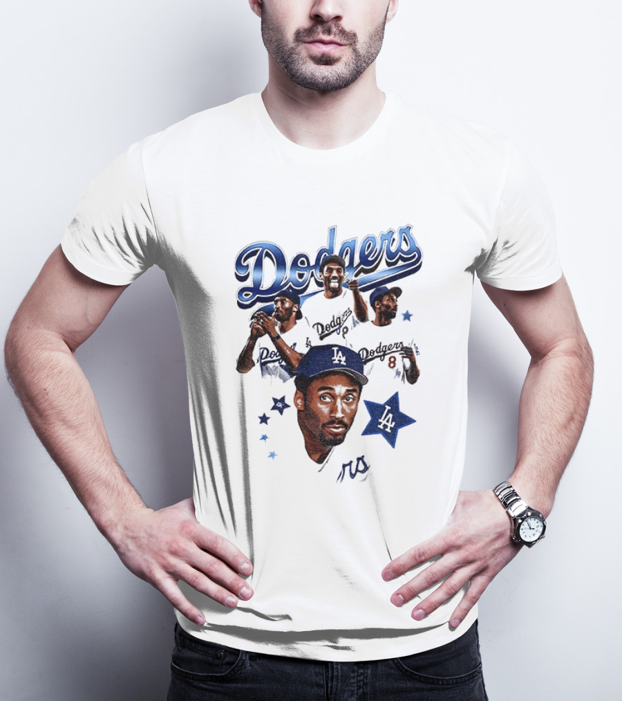 Los Angeles Dodgers Kobe Bryant Tribute Baseball Player Dodgers Jersey White T-Shirt