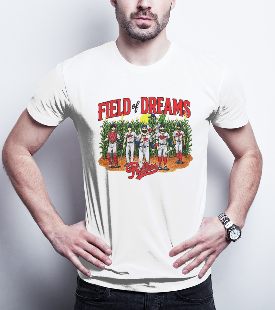 MLB Phillies Field Of Dreams 2026 Dyersville Iowa Cornfield Event T-Shirt