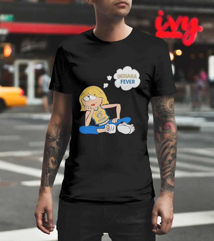 WNBA Indiana Fever Blonde Girl Cartoon Thought Bubble T-Shirt