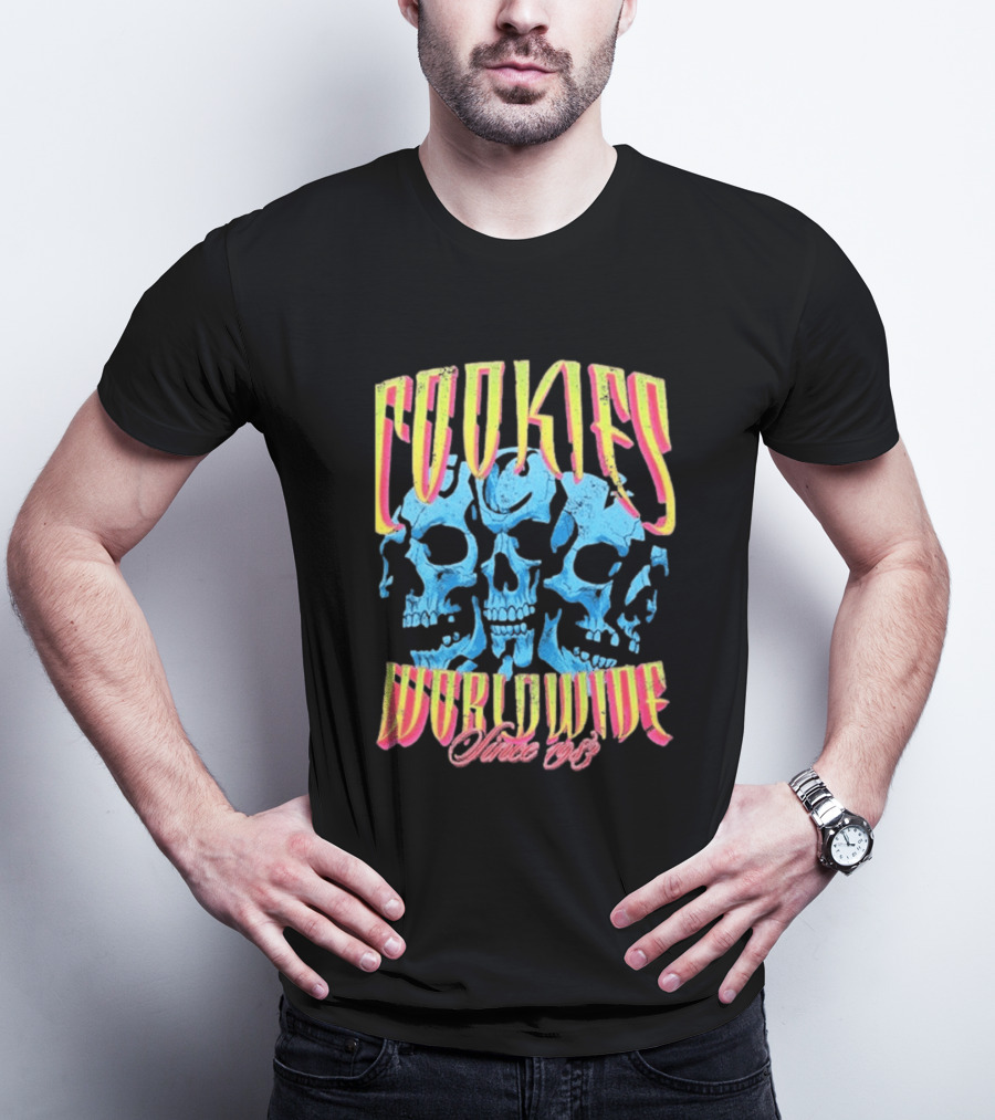 Cookies Worldwide Shattered Skulls Since 1989 T-Shirt