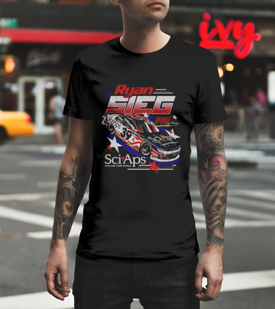 Ryan Sieg NASCAR SciAps Chevrolet Camaro 39 Racing Car T-Shirt