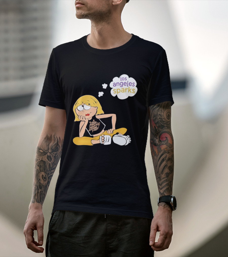 Los Angeles Sparks WNBA Blonde Girl With Astronaut Thought Bubble T-Shirt