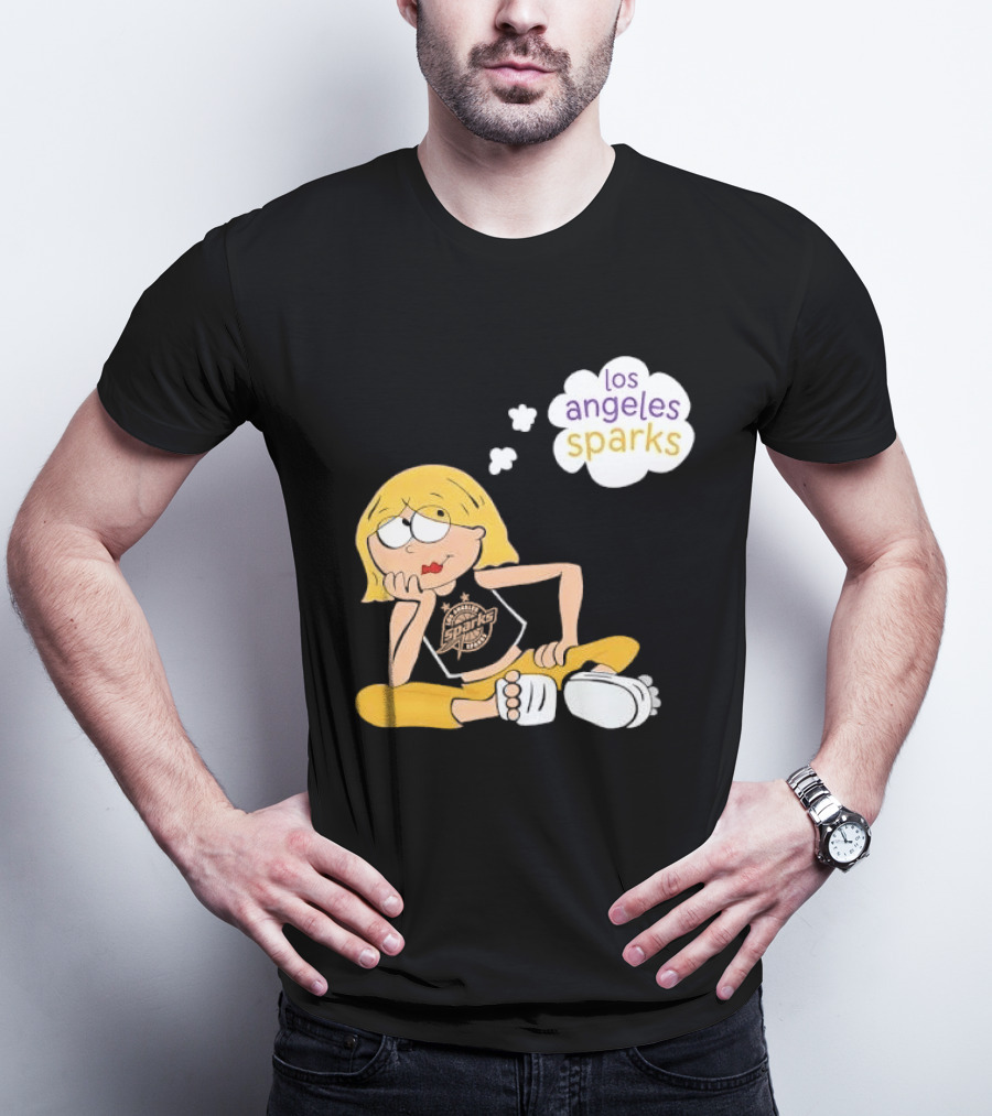 Los Angeles Sparks WNBA Blonde Girl With Astronaut Thought Bubble T-Shirt