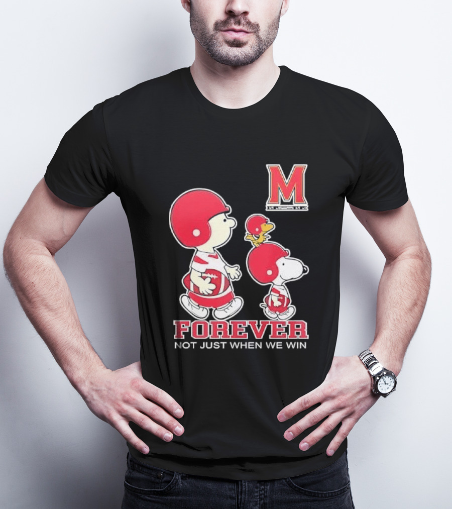 Charlie Brown And Snoopy Forever Loyalty Maryland Terrapins Fan T-Shirt