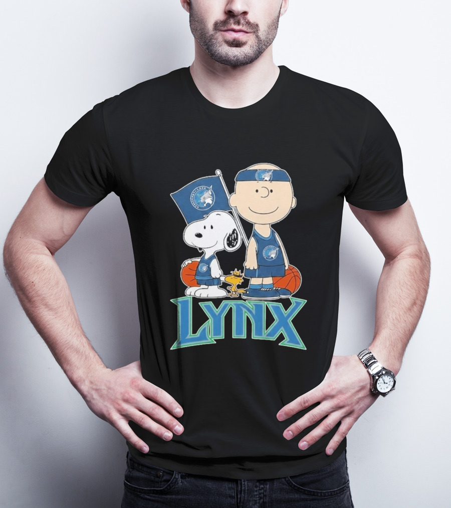 Minnesota Lynx Snoopy Charlie Brown WNBA Basketball Woodstock T-Shirt