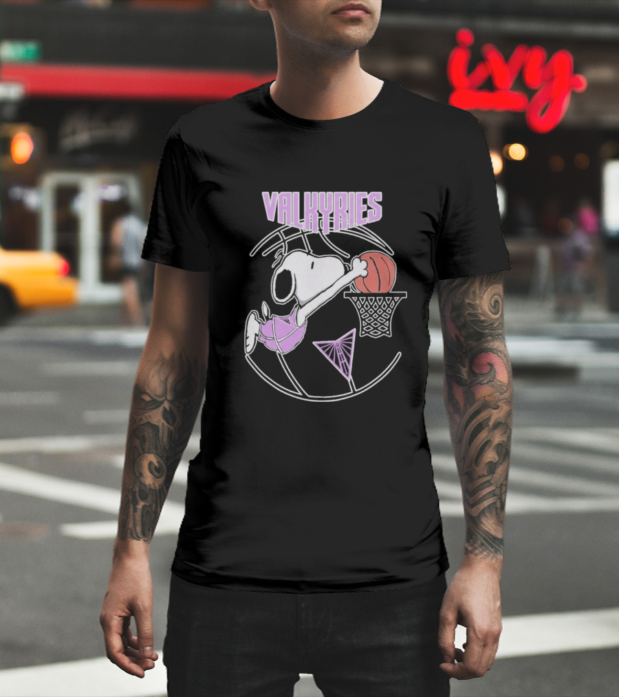 Snoopy Valkyries Basketball Dunk WNBA Golden State T-Shirt