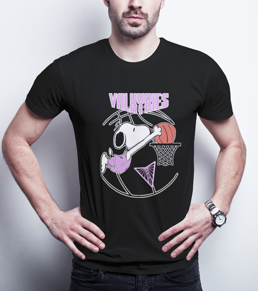 Snoopy Valkyries Basketball Dunk WNBA Golden State T-Shirt