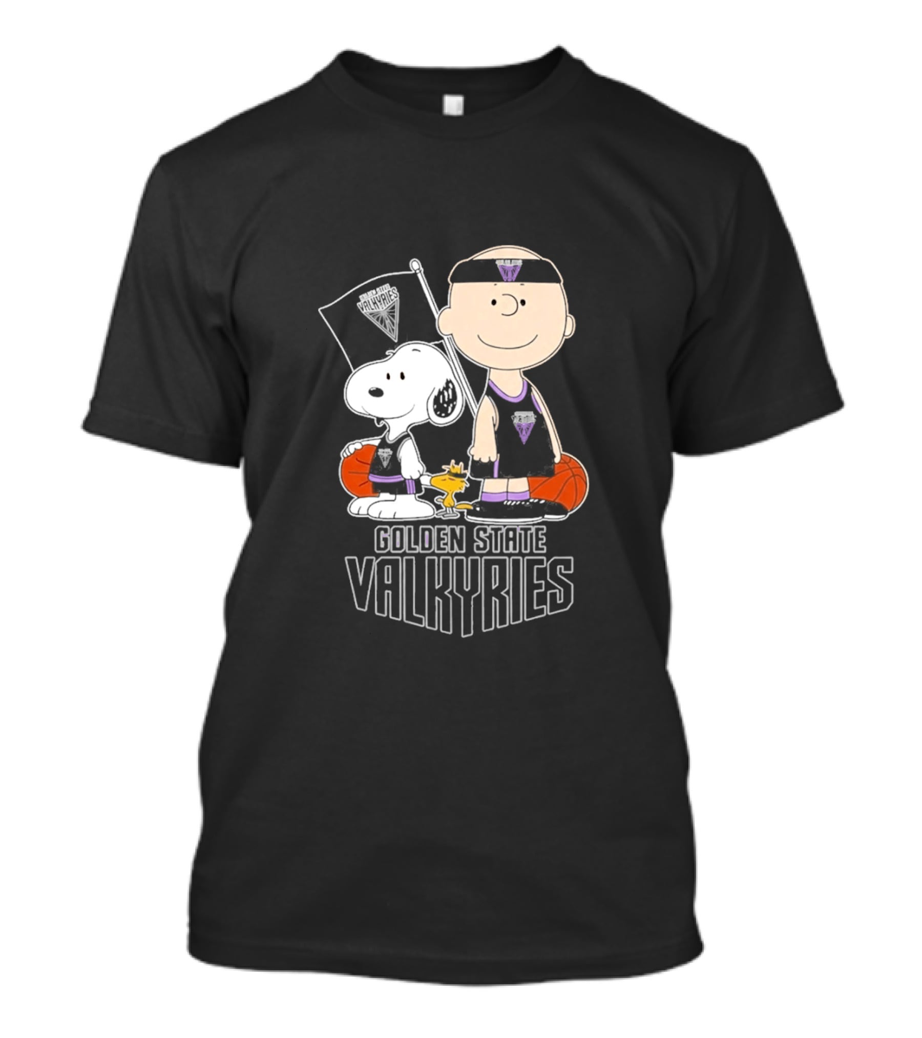 Golden State Valkyries Charlie Brown Snoopy WNBA Basketball T-Shirt