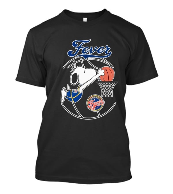 Snoopy Dunking Basketball Indiana Fever WNBA Peanuts T-Shirt