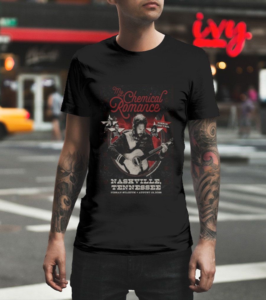 My Chemical Romance Nashville Tennessee Pierce The Veil Nissan Stadium August 10 2026 T-Shirt