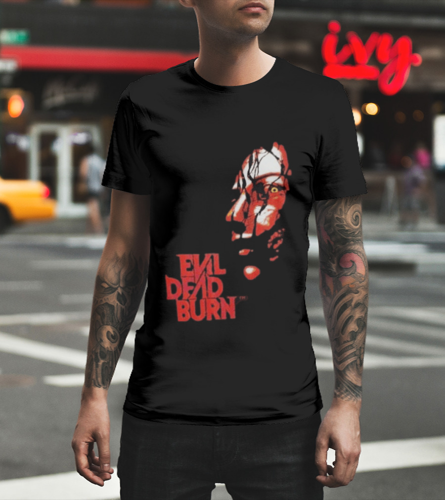 Halloween Horror Nights 2026 Evil Dead Burn Face Red T-Shirt