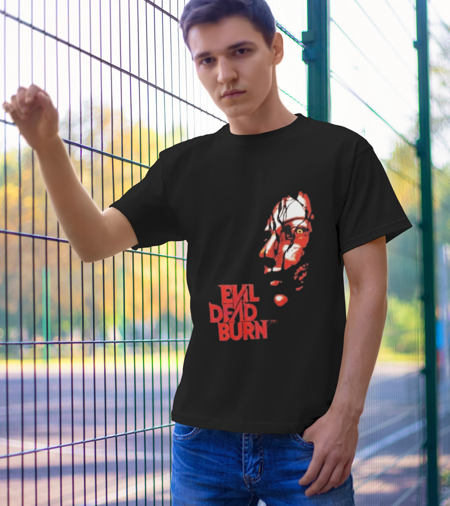 Halloween Horror Nights 2026 Evil Dead Burn Face Red T-Shirt
