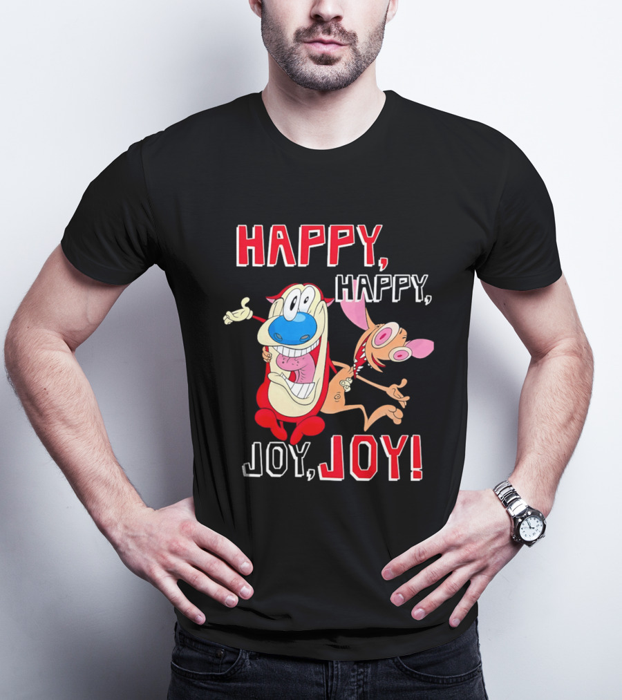 Happy Happy Joy Joy Ren Stimpy Characters T-Shirt