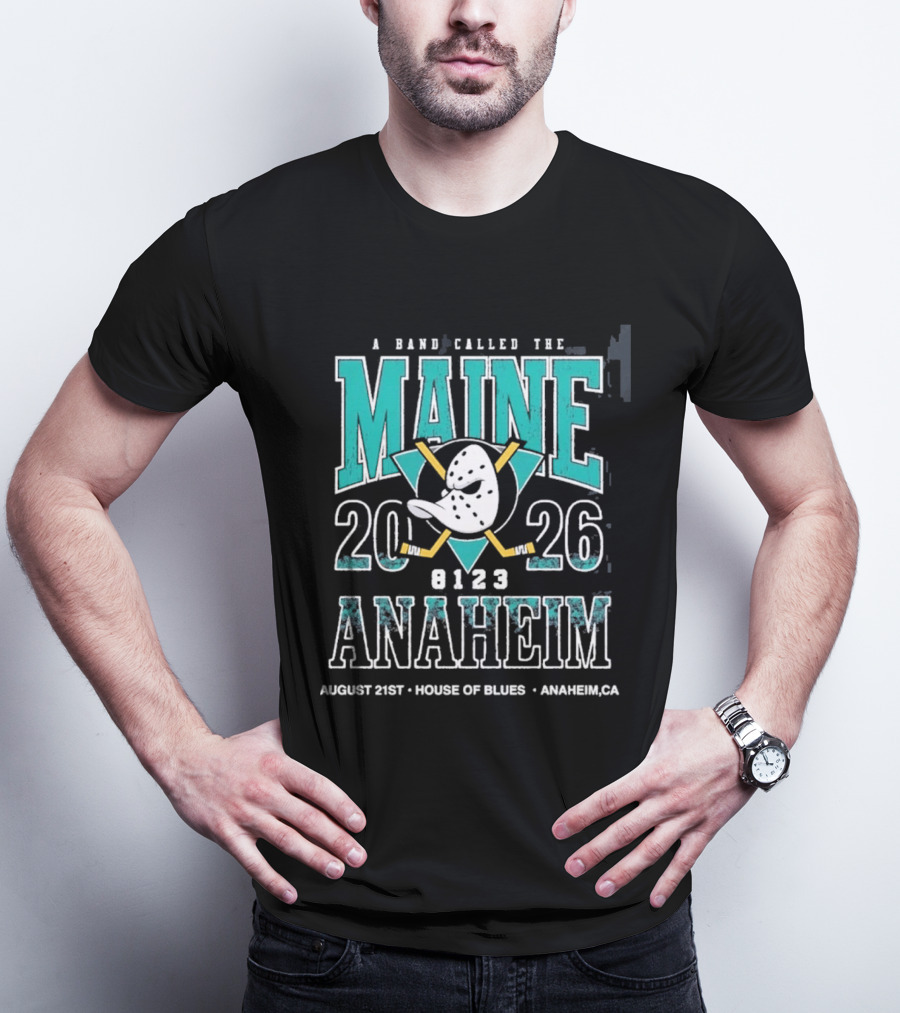 A Band Called The Maine 2026 Anaheim House Of Blues August 21 Event T-Shirt