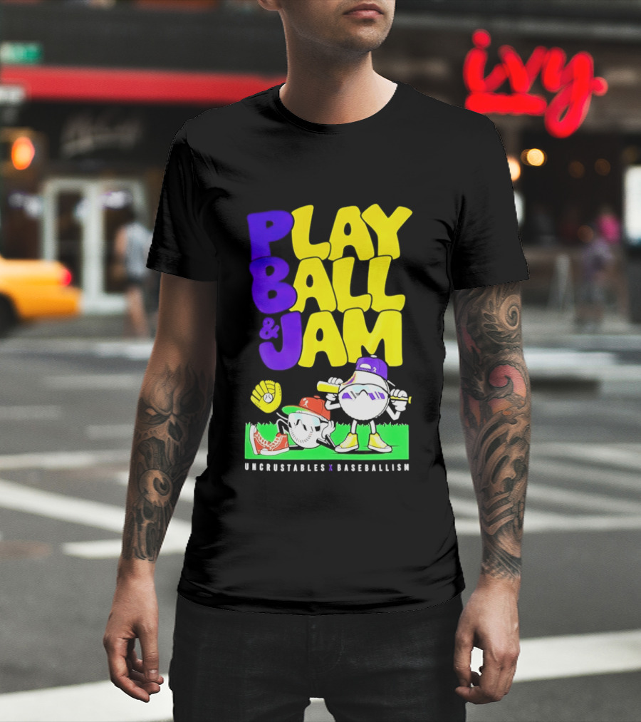 Play Ball Jam Uncrustables Baseball Fun T-Shirt
