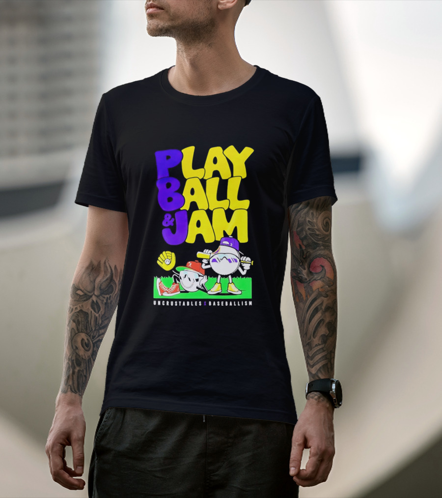 Play Ball Jam Uncrustables Baseball Fun T-Shirt