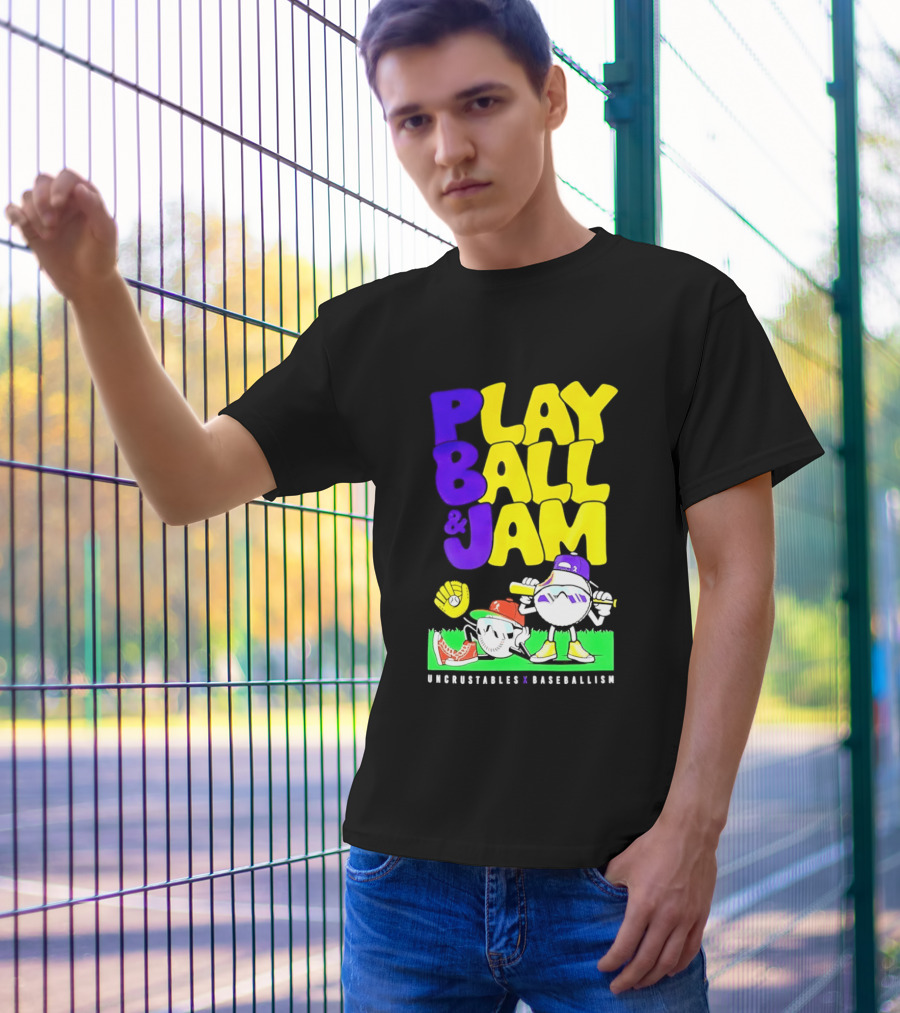 Play Ball Jam Uncrustables Baseball Fun T-Shirt