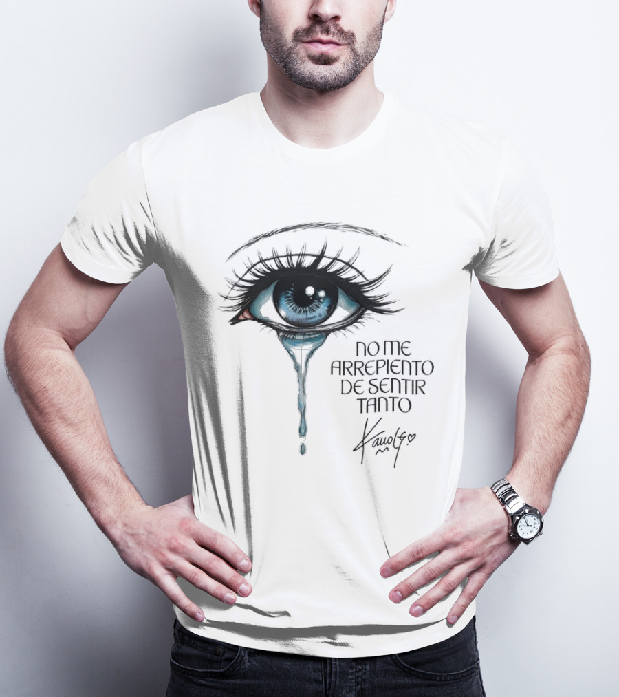 Karol G No Me Arrepiento De Sentir Tanto Crying Blue Eye T-Shirt