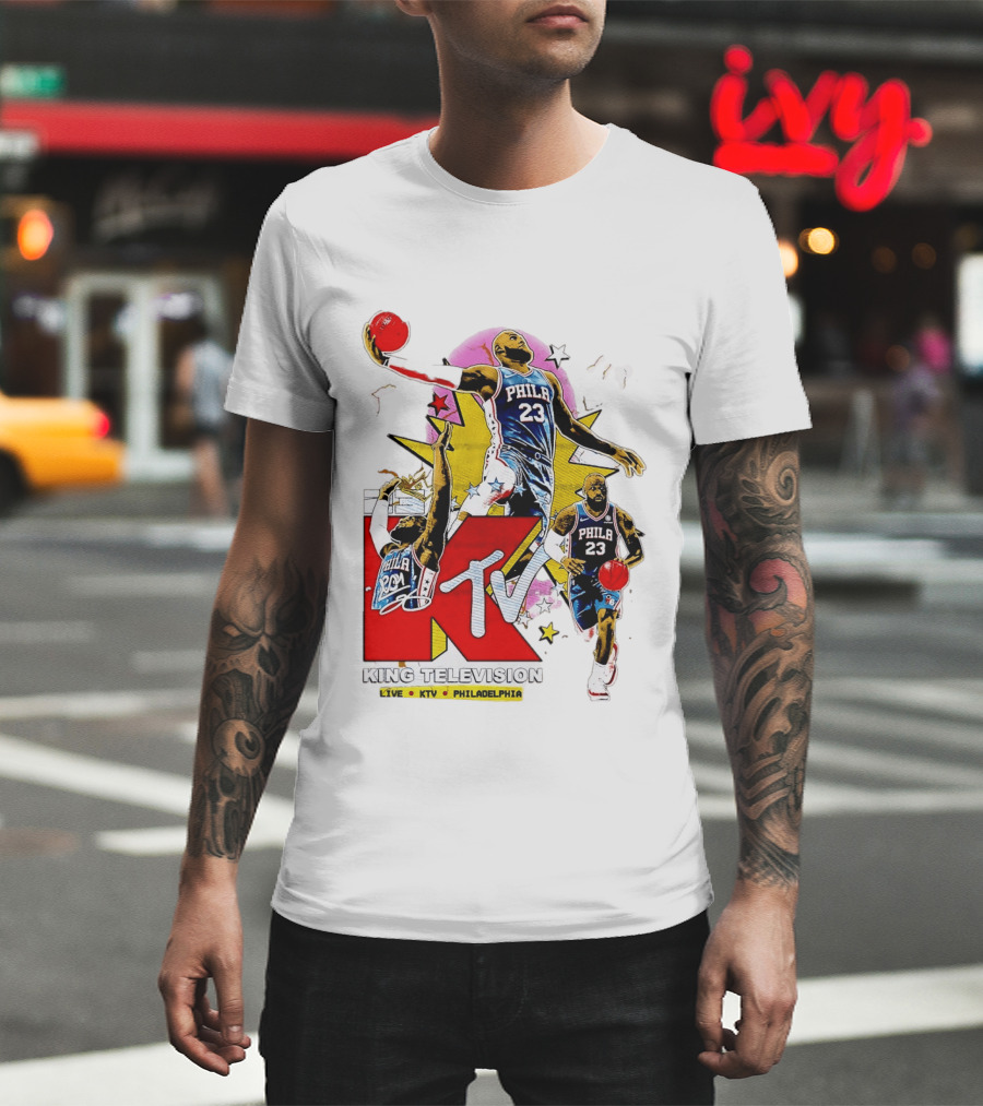 King Television Philadelphia 23 Philadelphia 76ers NBA KTV MTV Live T-Shirt