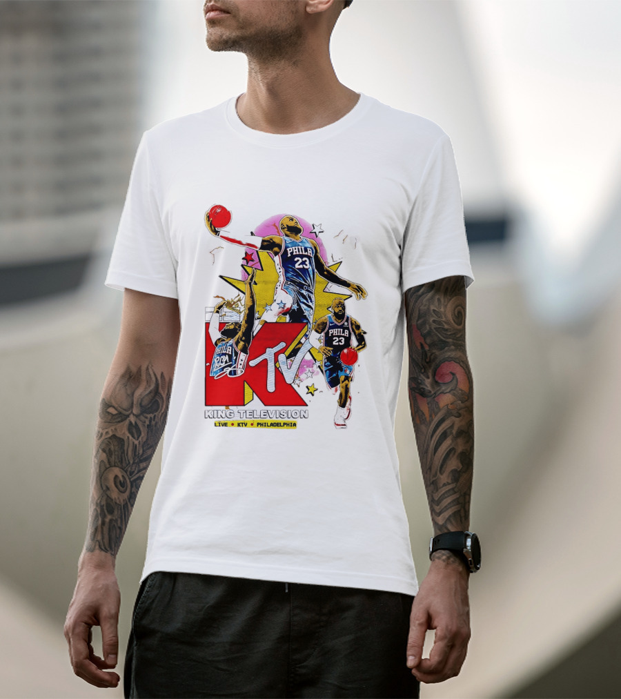 King Television Philadelphia 23 Philadelphia 76ers NBA KTV MTV Live T-Shirt
